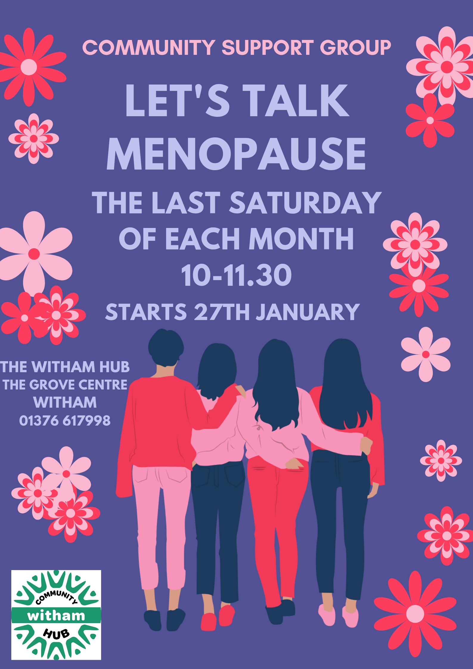 Our ‘Let’s Talk Menopause’ support group starts on Saturday 27th ...