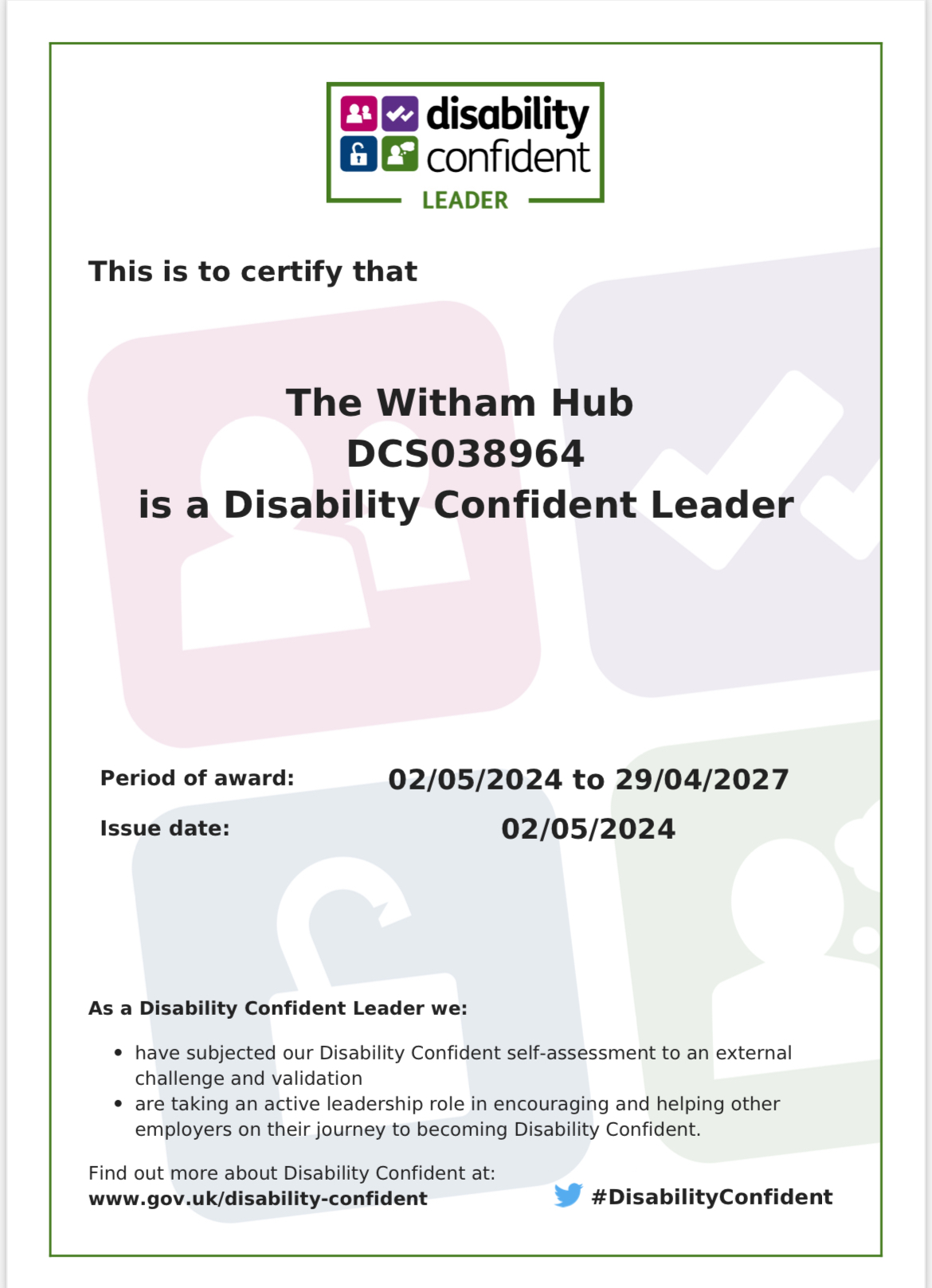 Witham Hub proudly achieves third and final stage of the Government’s ...